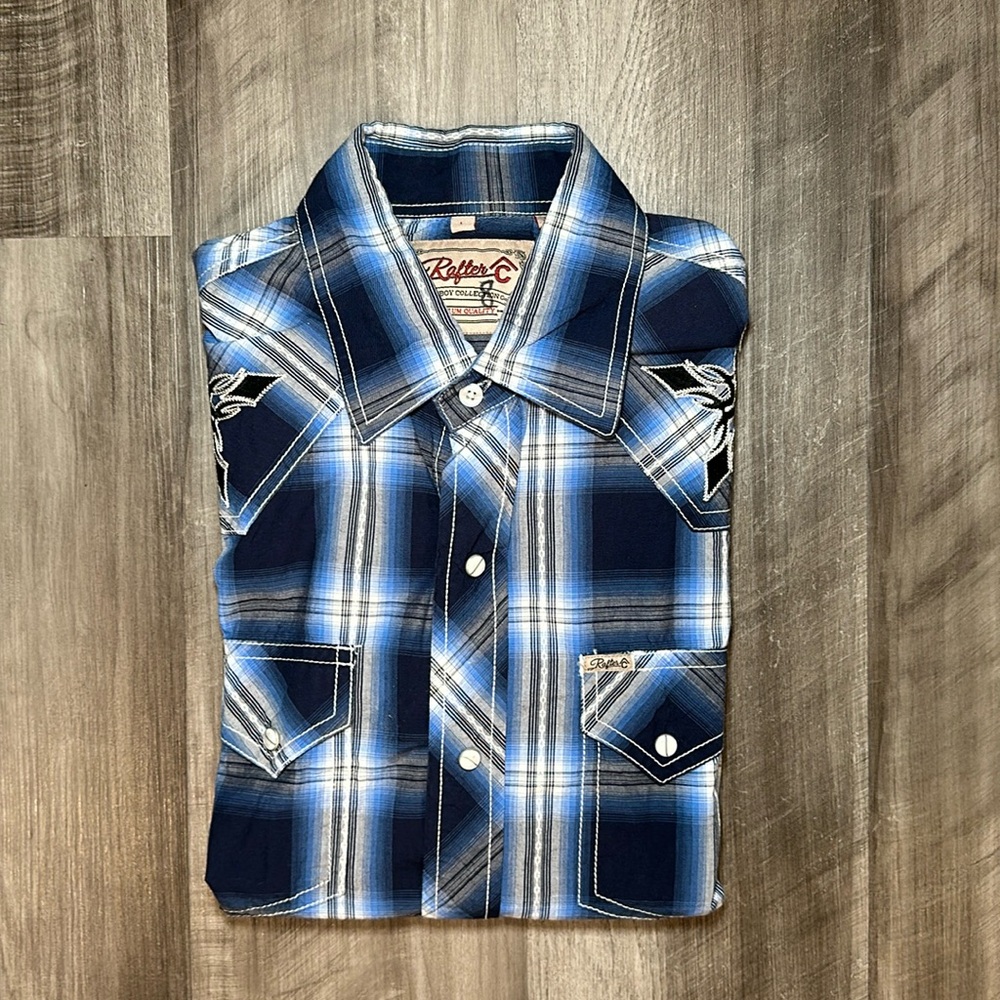 Rafter-C Cowboy Collection Western Long Sleeve Pearl … - Gem